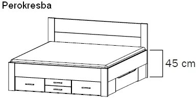 Postel Isotta 180x200 cm, bílá