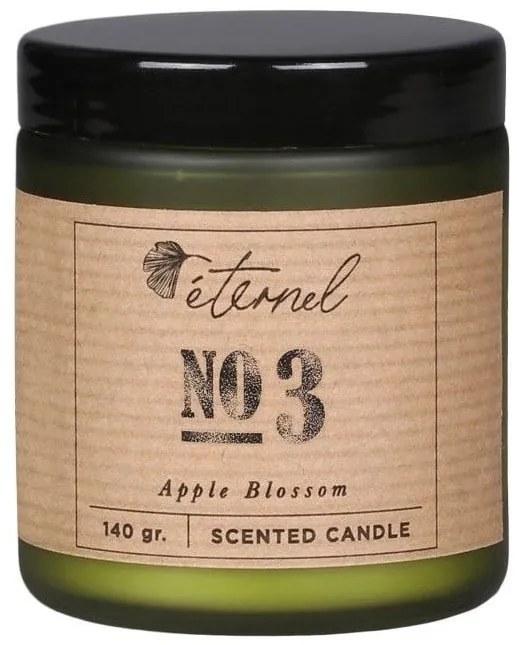 Éternel Vonná svíčka Éternel No.3 Apple Blossom - 140 g, zelená barva, sklo