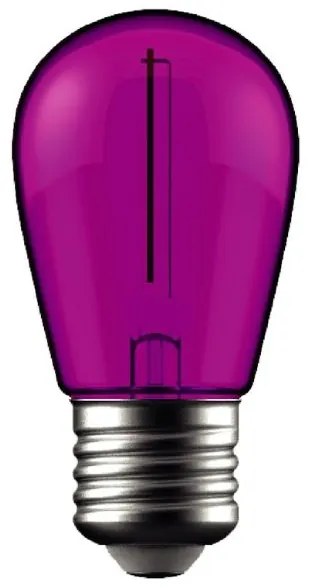 Retro barevná LED žárovka E27 1W 50lm fialová, filament
