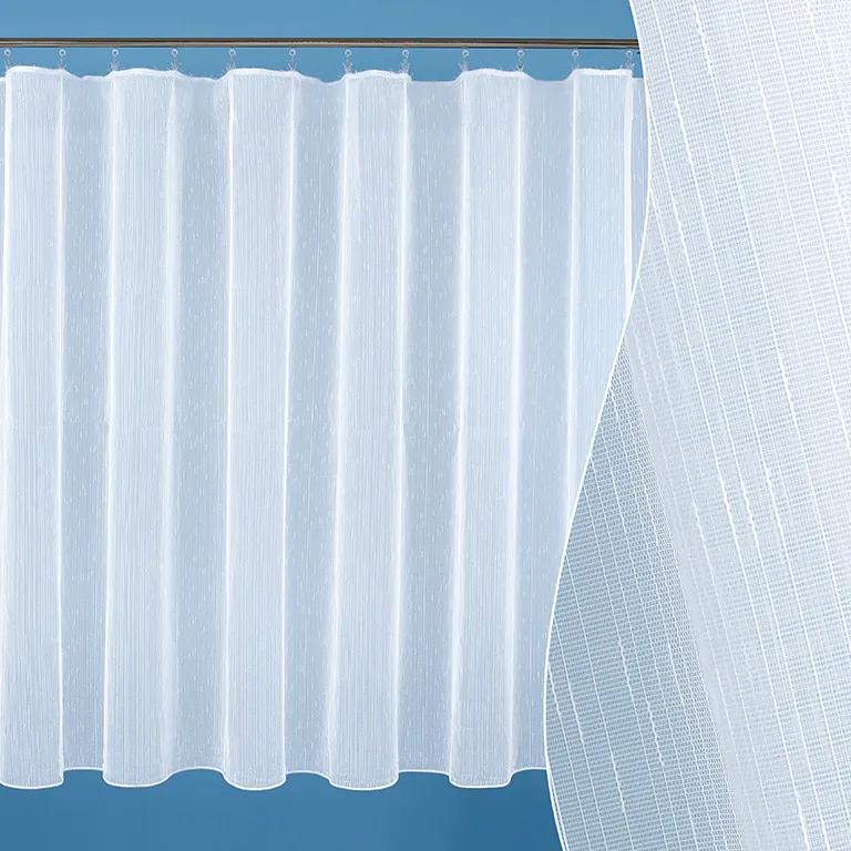 Goldea bílá pletená záclona - prší - metráž 160 cm
