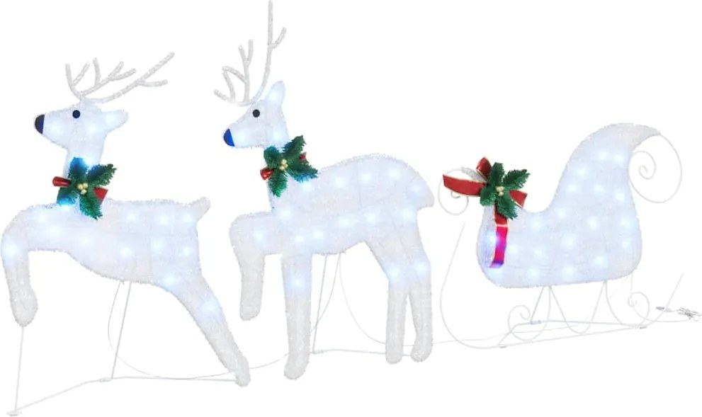 LED Sobové 5 ks Stříbrná 43 x 18 x 66 cm textil 3385888