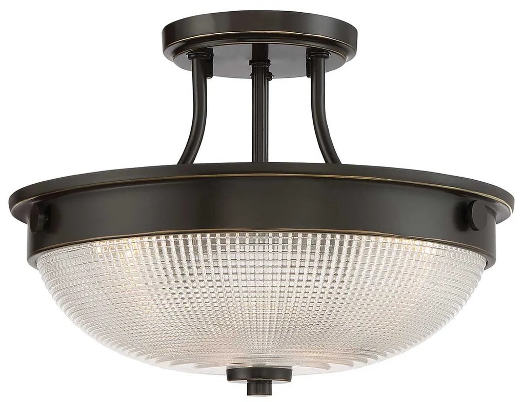 Stropní retro svítidlo Elstead MANTLE SF-PN/antický bronz/2x E27