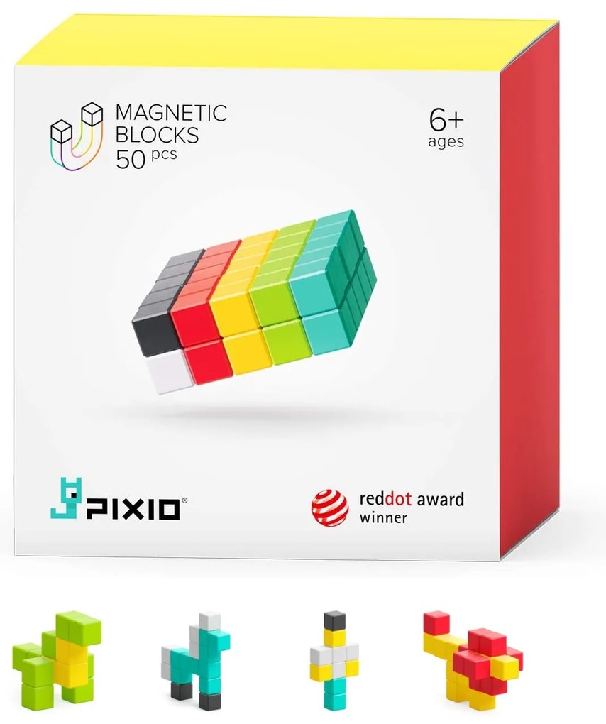PIXIO magnetická stavebnice - 50 ks