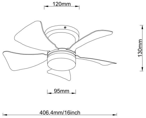 Globo 03609W - LED Stmívatelný stropní ventilátor HINES LED/10W/230V + DO bílá