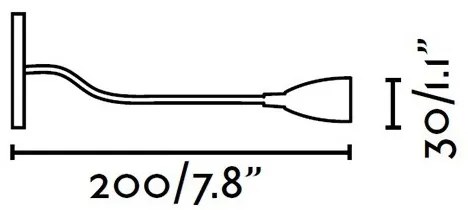 FARO 40996 - LED Nástěnná lampička LOKE LED/3W/100-240V