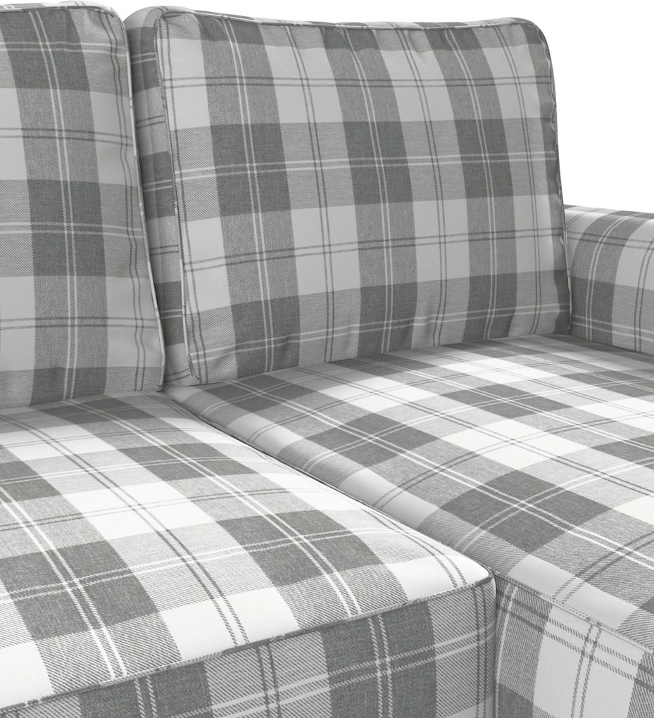 Potah na pohovku IKEA Backabro rozkládací se šezlongem barva šedá látka pletený vzor, vzorované