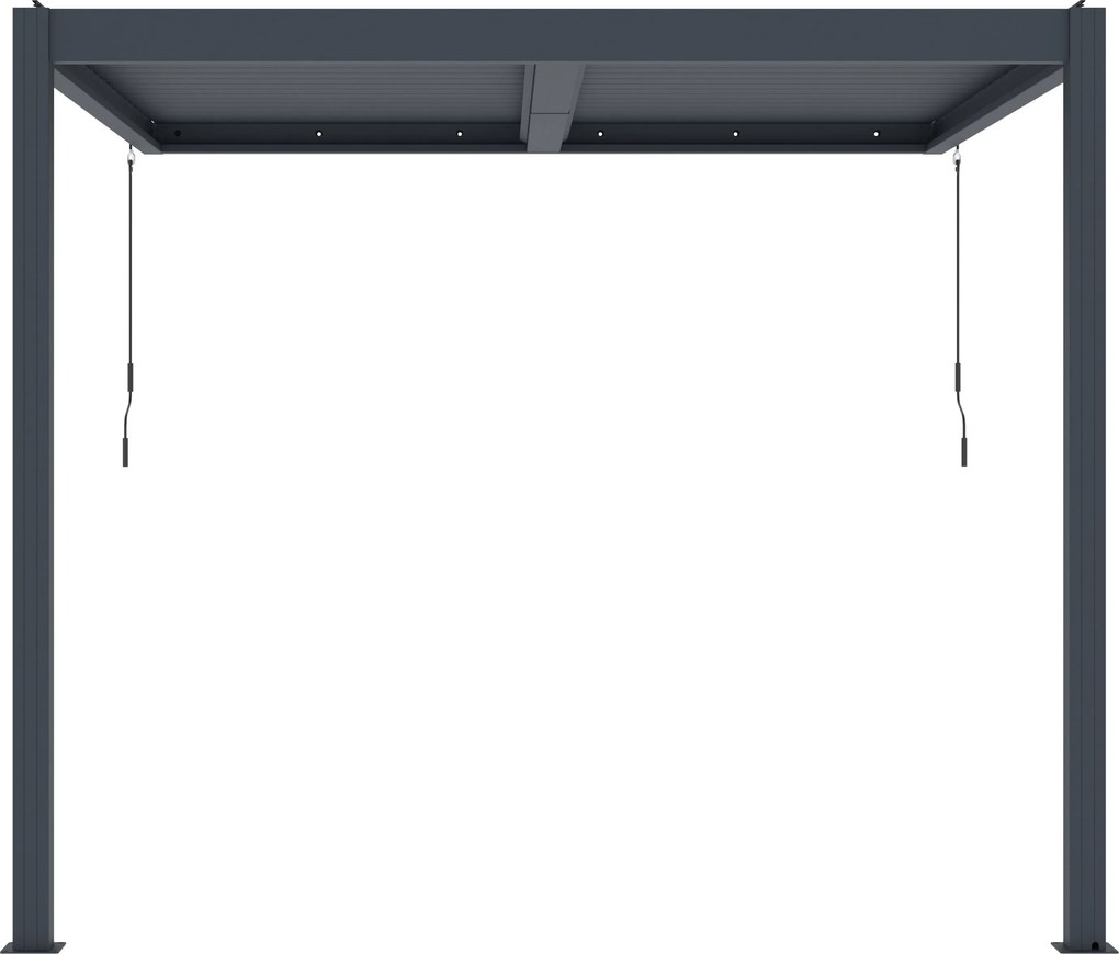 Bioklimatická pergola G21 Trenton 3x3 m, antracitová hliníková