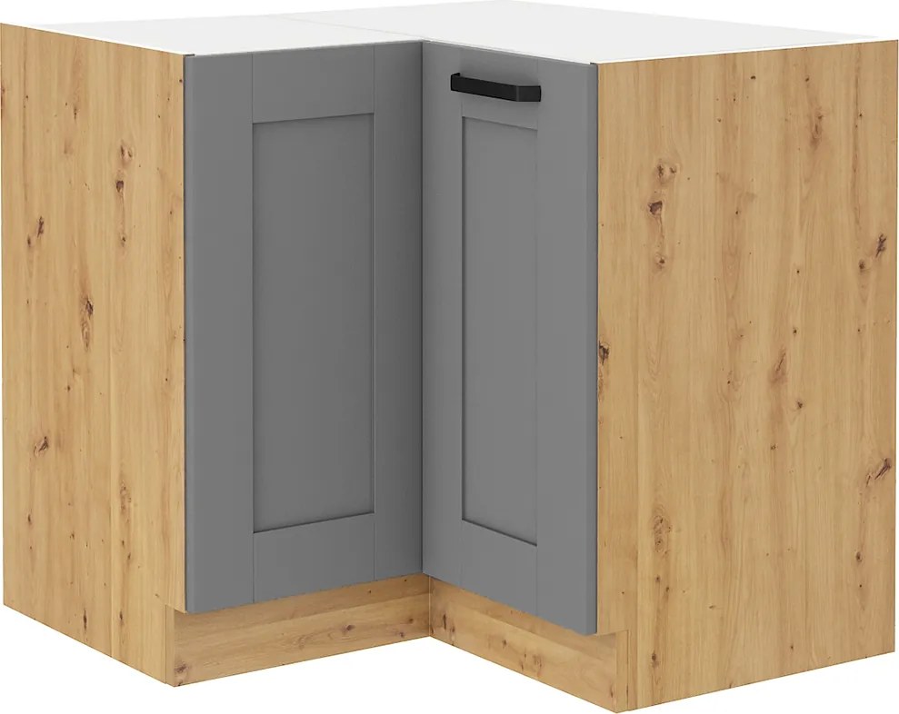 Kuchyňská linka LUNA du | 210x350 cm | PREMIUM BOX zásuvky | UNI dvířka | artisan/šedá
