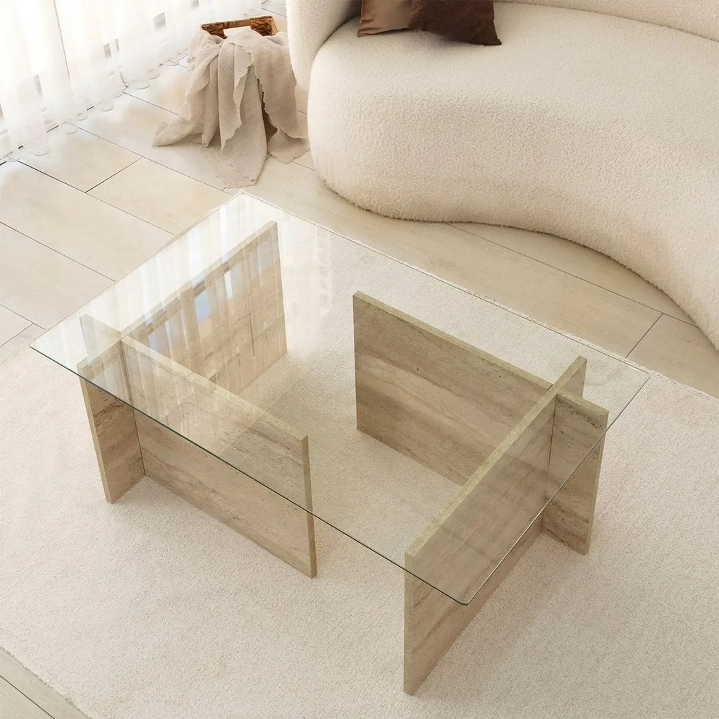 Konferenční stolek New Escape Travertine