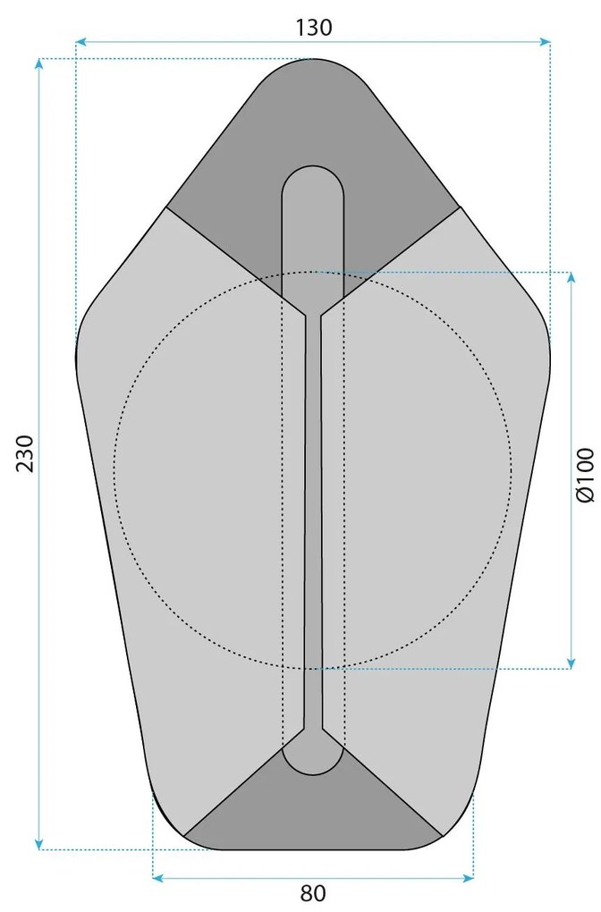 Toolight Nástěnné LED osvětlení Glamour G030-W zlaté