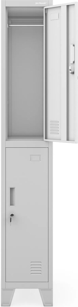 Šatní skříň pro zaměstnance šedá, 292x1720x450 mm: BARTEK 1 Plus