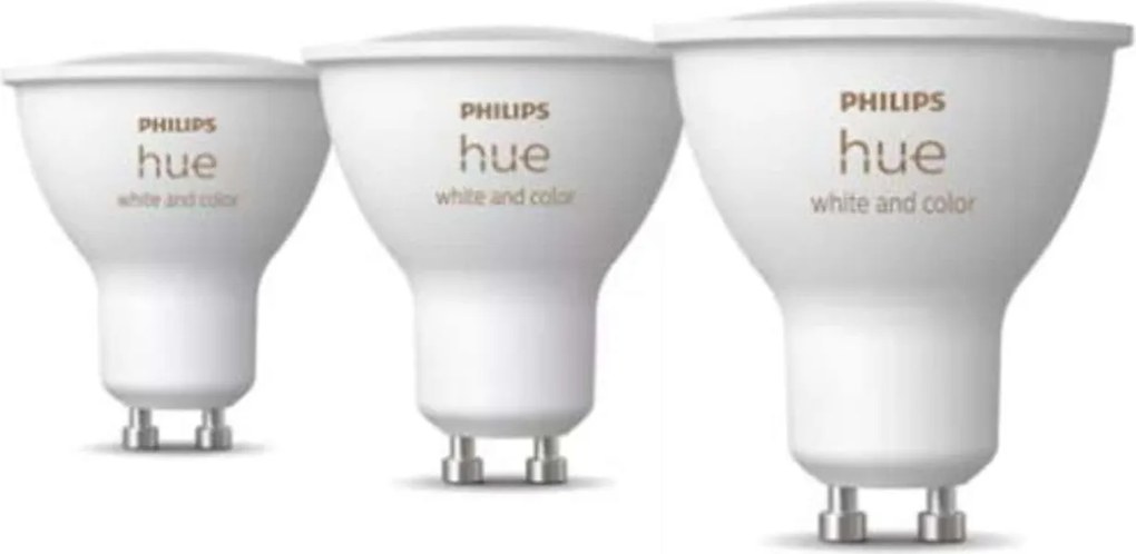 Philips Hue White and Color Ambiance - Chytrá LED žárovka GU10, 400 lm, 3 ks 929003666503