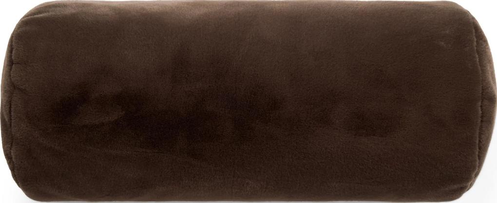 Polštář Furry 22 x 50 cm čokoládový