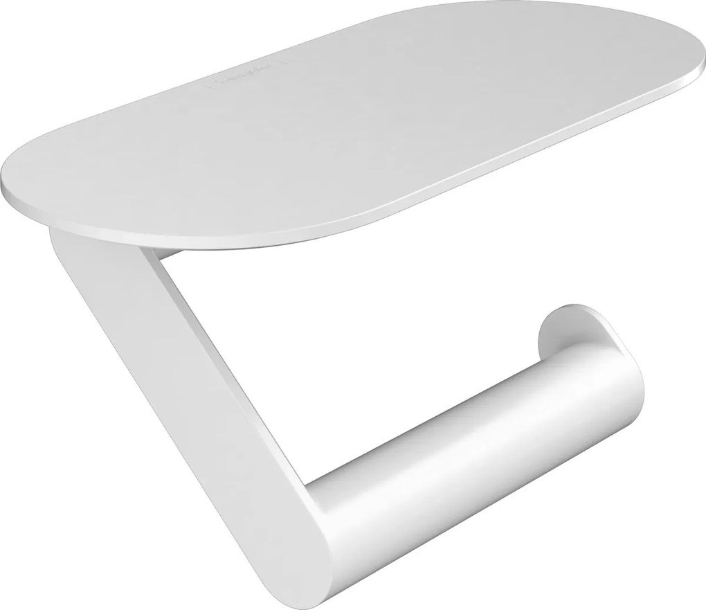 Hansgrohe WallStoris, držák toaletního papíru s poličkou, bílá matná, HAN-27928700