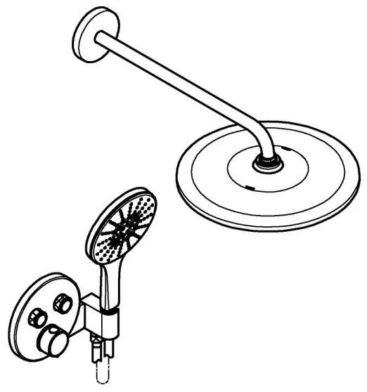 GROHE 34877000 - Sprchový systém VITALIO RAIN MONO 310 lesklý chrom