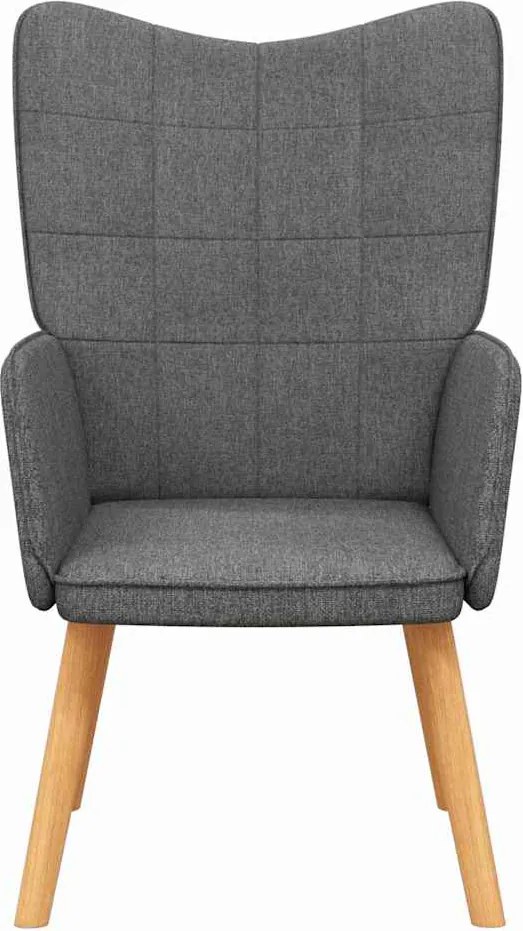 Relaxační křeslo tmavě šedé textil 327920