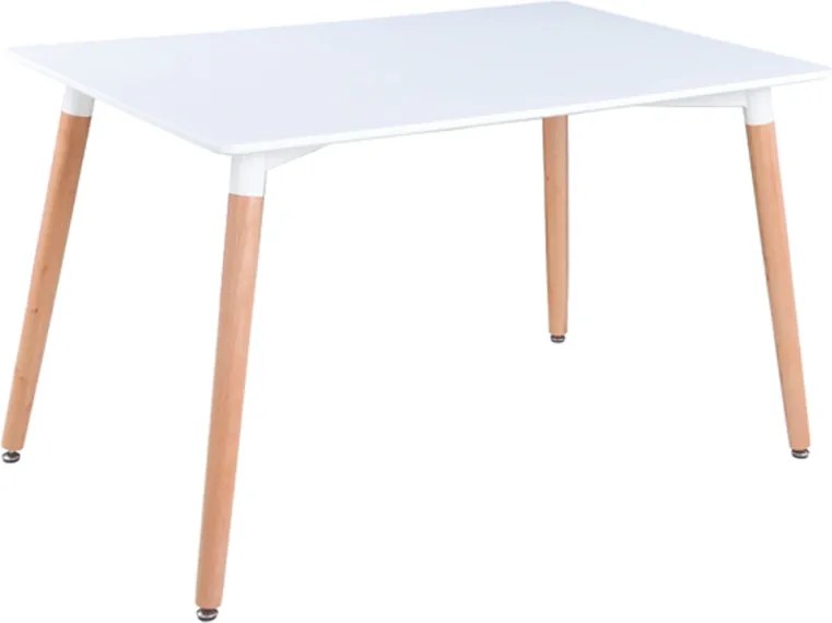 MAXIVA Jídelní stůl - NOLAN, 120x80, bílá/buk