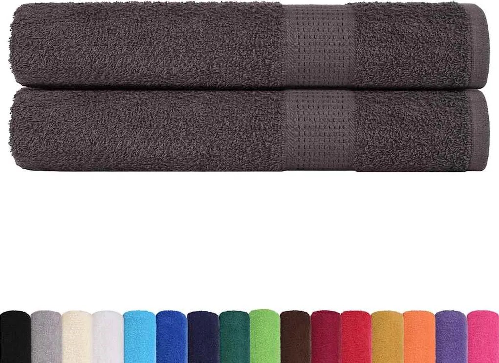 Saunové osušky FROGN 2 ks antracitové 80x200 cm 360 g/m² 136693