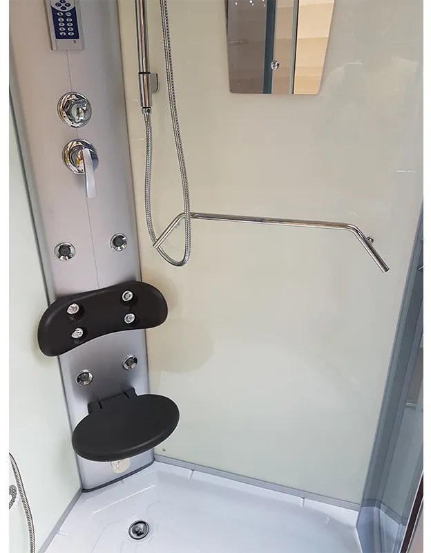 BPS-koupelny Hydromasážní box HYD-R71W 80 SA, 80x80 se saunou
