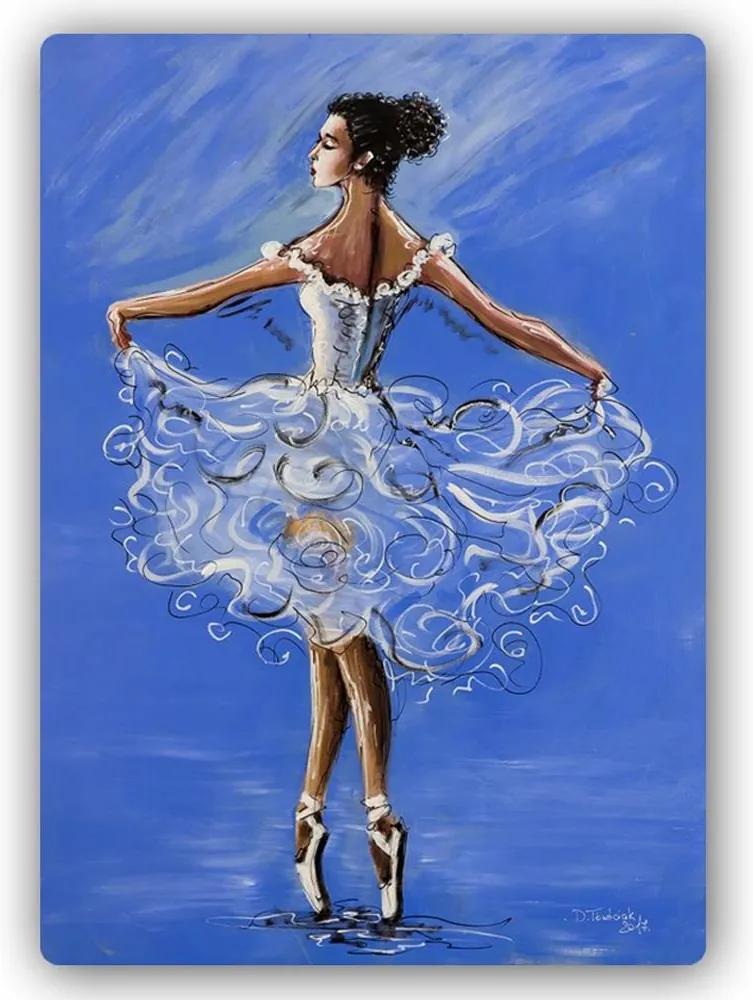 CARO Kovový obraz - Baletnica 40x60 cm