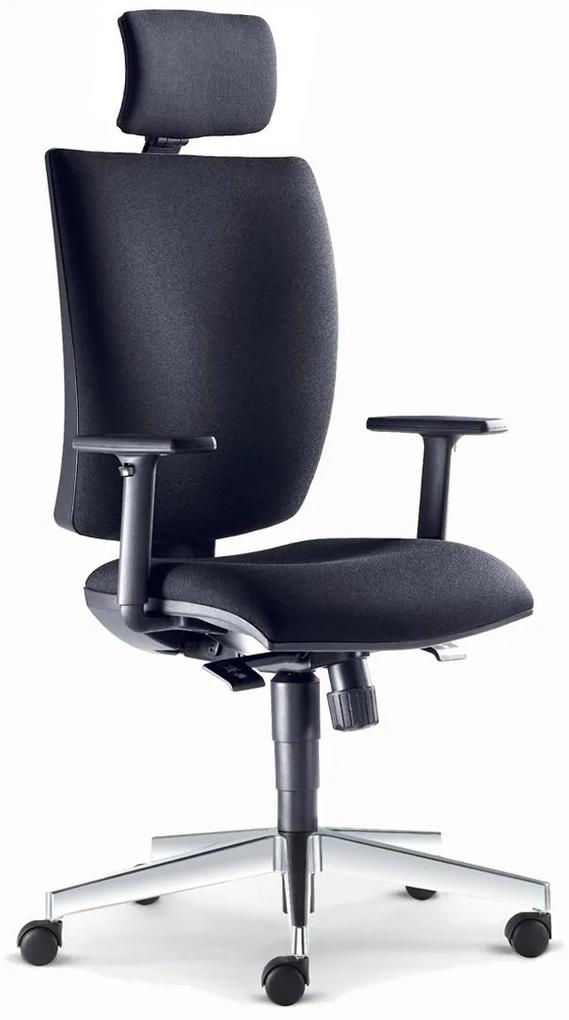 Moderní kancelářské křeslo Marika 1, nylon černý / dino D8033, 60x102x60 cm