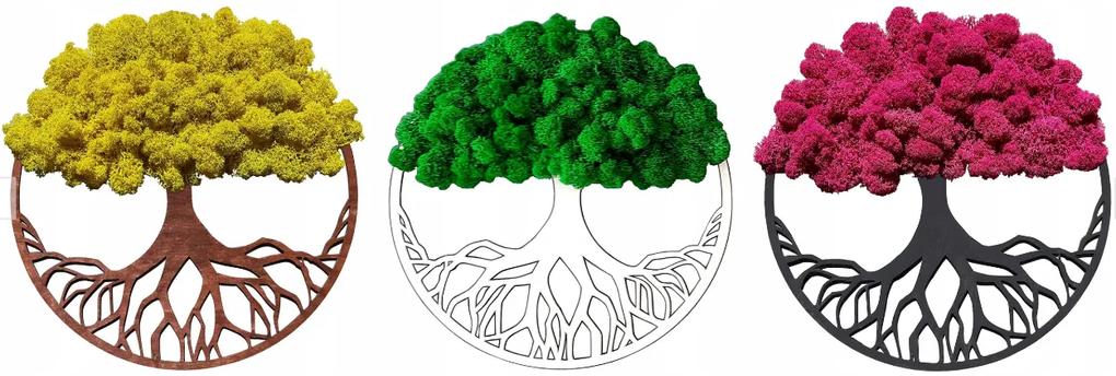 OznTo Obraz strom s mechem 50cm fuchsiový Barva: Hnědá