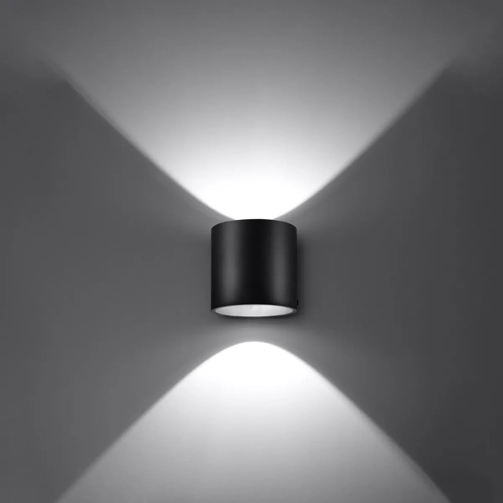 Sollux Lighting Nástěnné svítidlo ORBIS 1 černé