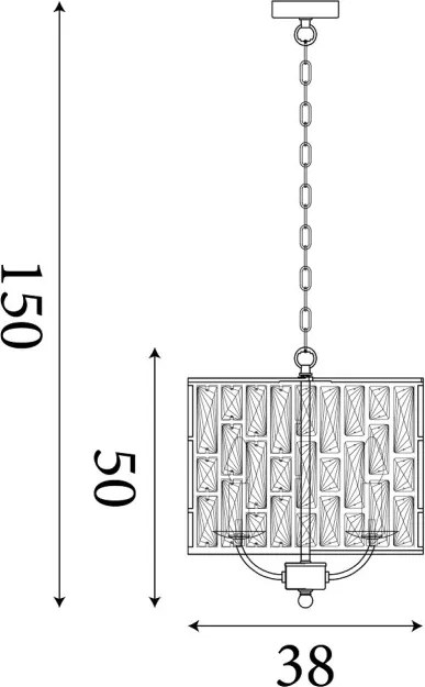 Searchlight 6583-3AB Závěsné glamour svítidlo BIJOU patina, průměr 38cm
