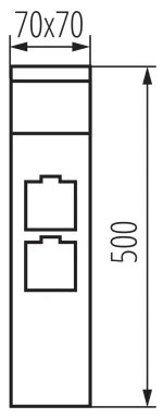 Kanlux 38765-Venkovní lampa se 2 zásuvkami DASTEN 1xG9/11W/230V 50 cm IP44 antr.