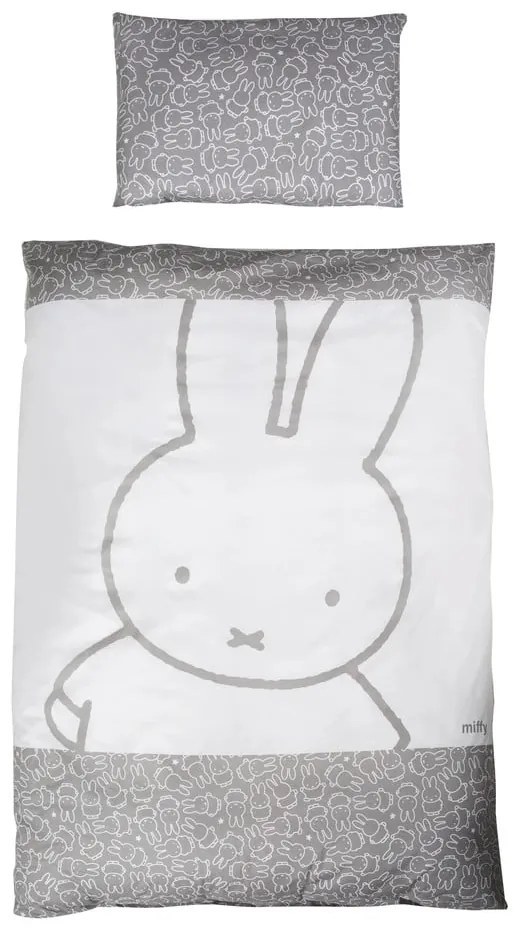 Bavlněné dětské povlečení do postýlky 100x135 cm Miffy – Roba