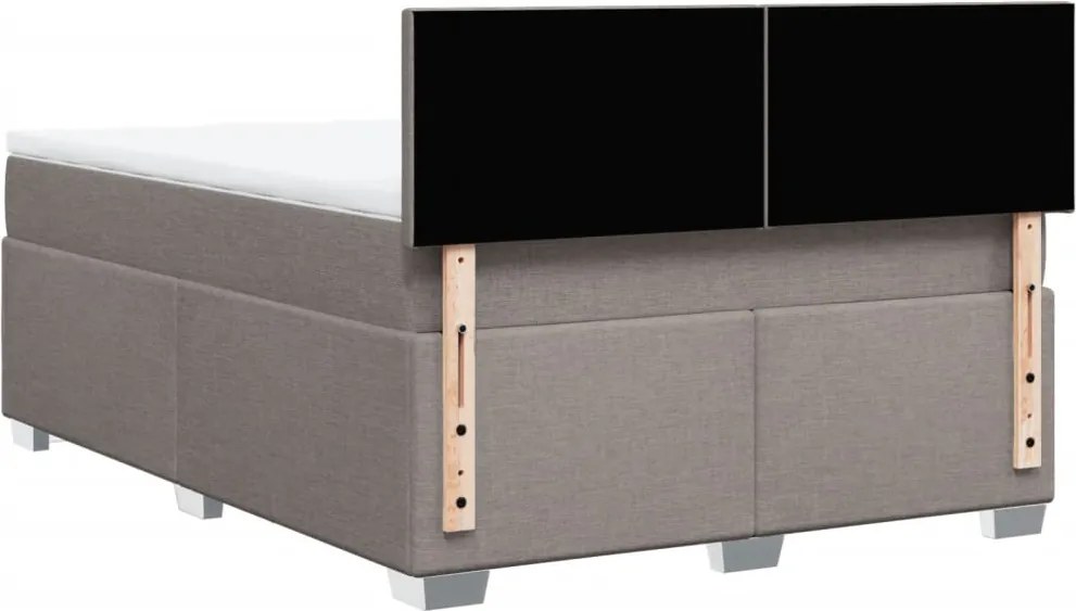 Box spring postel s matrací taupe 140x190 cm textil 3285880