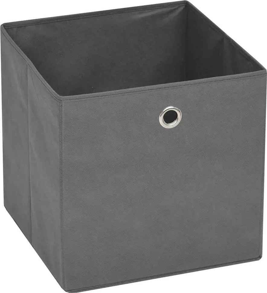 Úložné boxy 4 ks netkaná textilie 32 x 32 x 32 cm šedé 245747