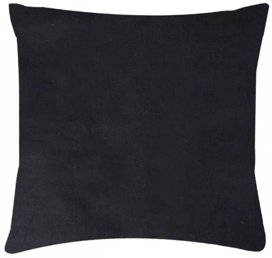 XPOSE® Bavlněný povlak na polštář MICHAELA - černý 40x40 cm