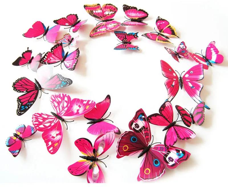 Živá Zeď Barevní 3D Motýlci Růžoví