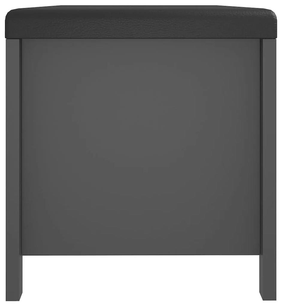 Úložný box s poduškou šedý 105 x 40 x 45 cm dřevotříska - Default Title