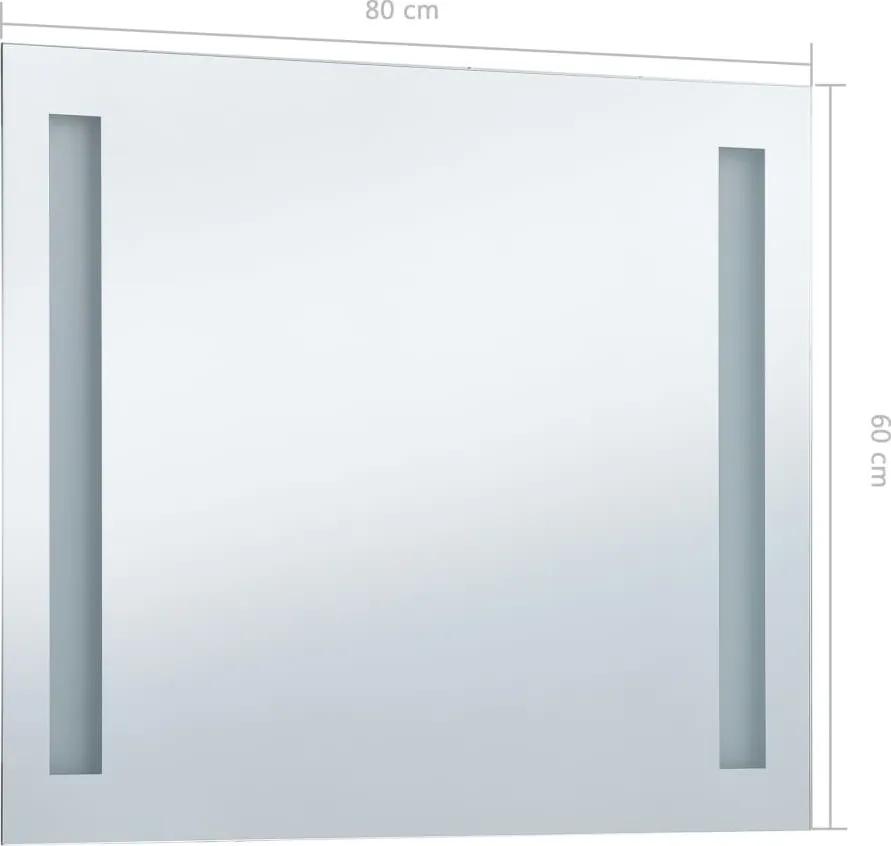 vidaXL Koupelnové nástěnné zrcadlo s LED osvětlením 80 x 60 cm [144706]