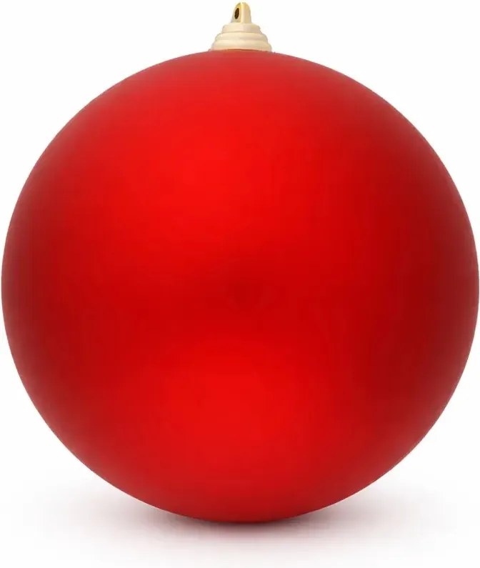 Velká vánoční koule 20 cm, červená, matná, UV