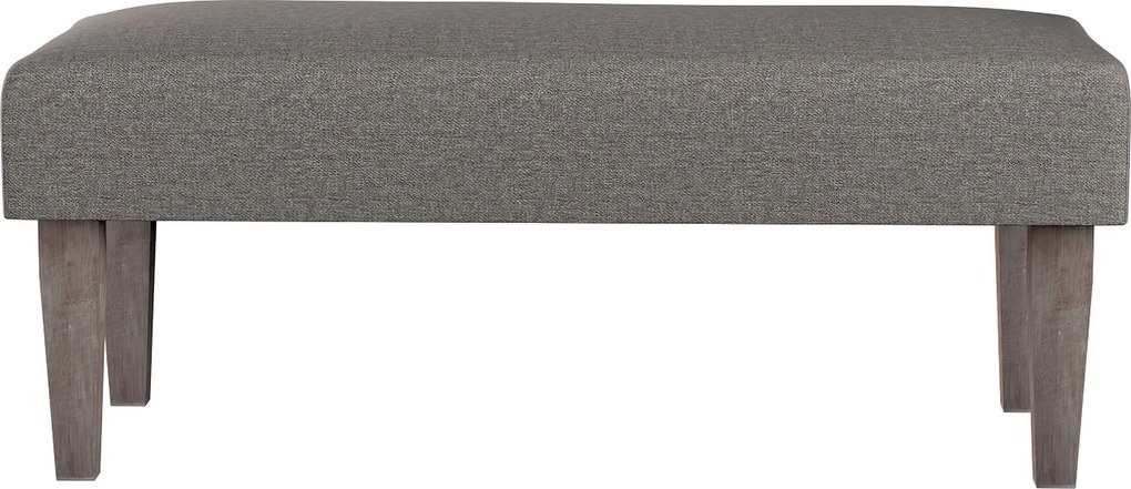 Dlouhá lavička 100x40cm barva šedá látka pletený vzor