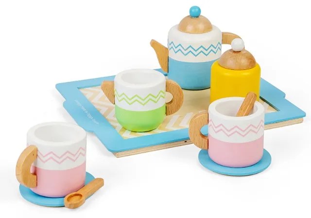 Bigjigs Toys Čajový set s podnosem