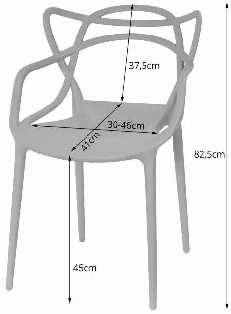 Set čtyř židlí KATO černé (4ks)