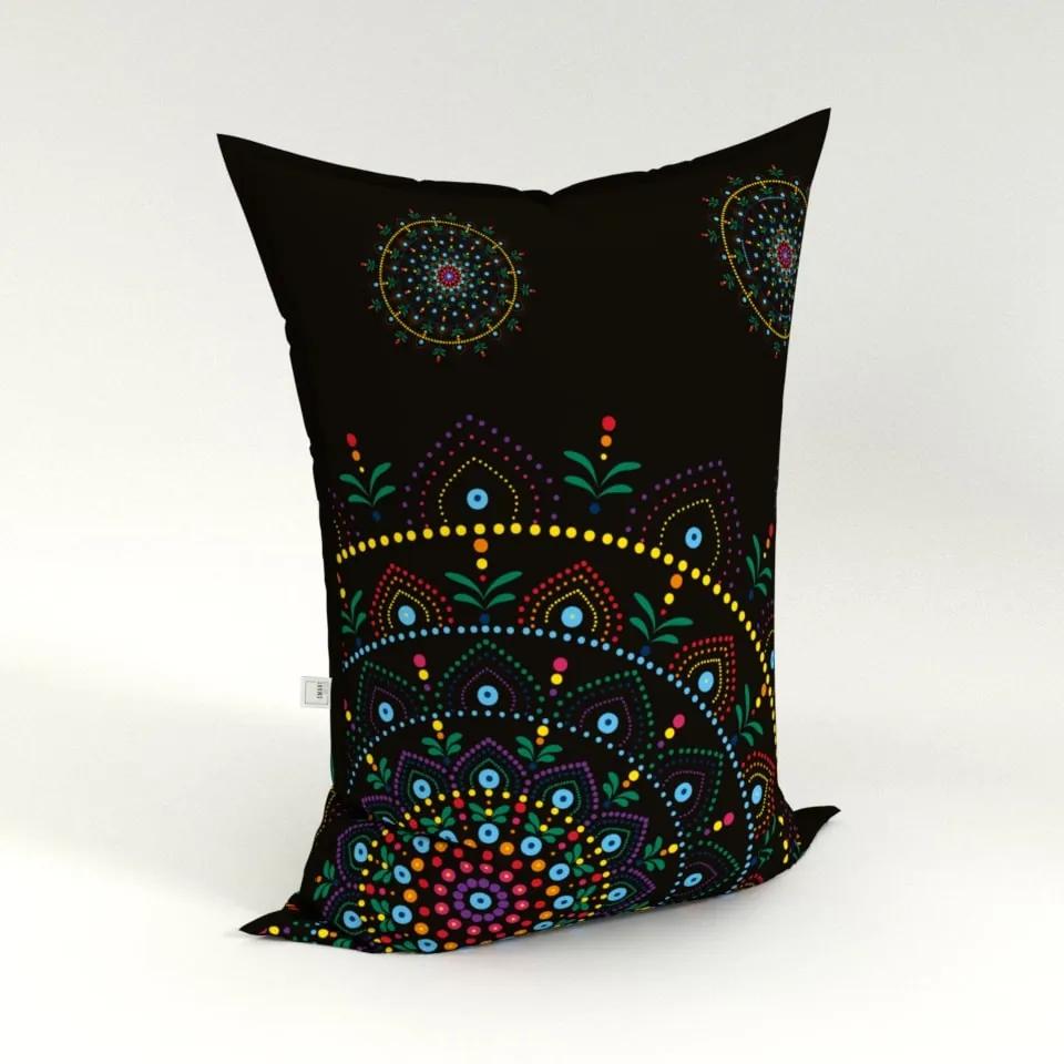 Sedací vak Pillow Mandala Černo-barevná