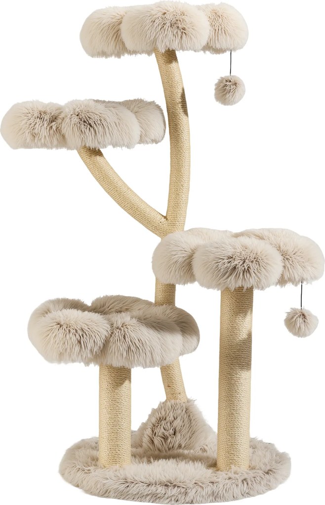 Škrabadlo pro kočky fudajo – 59 × 59 × 123 cm (65776)