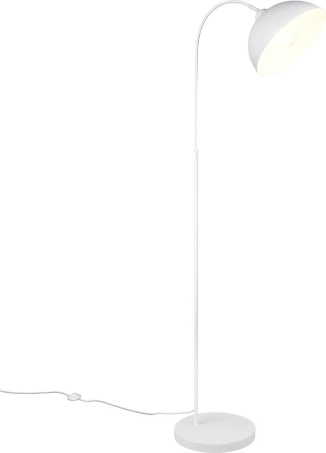 Bílá stojací lampa s kovovým stínidlem (výška 170 cm) Sierra – Reality