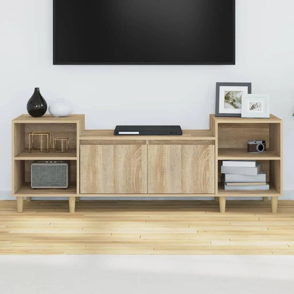TV skříňka dub sonoma 160x35x55 cm kompozitní dřevo - Default Title