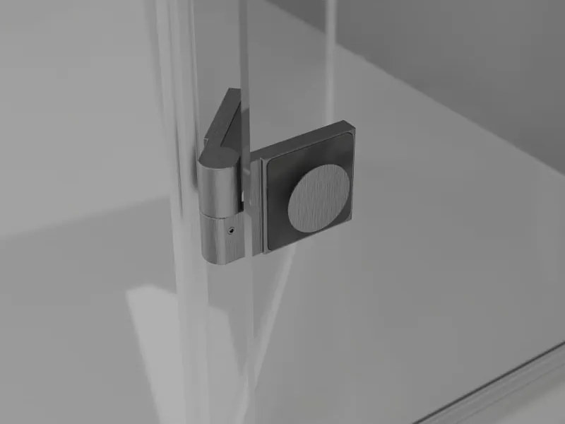 Mexen Lunar L sprchové dveře výklopné pravé 105 cm, transparentní, kartáčovaný gun gray - 834L-105-000-66-00-P