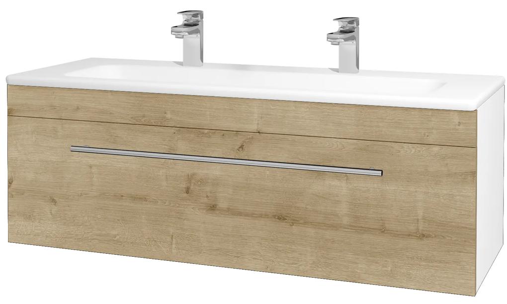Dřevojas Koupelnová skříň ASTON SZZ 120 Varianta: M01 Bílá mat / Úchytka T01 / M01 Bílá mat