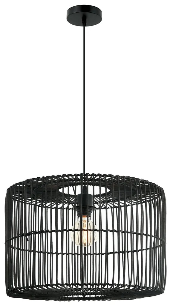 Zambelis 20239 závěsné svítidlo rattan, 1xE27, ø45cm