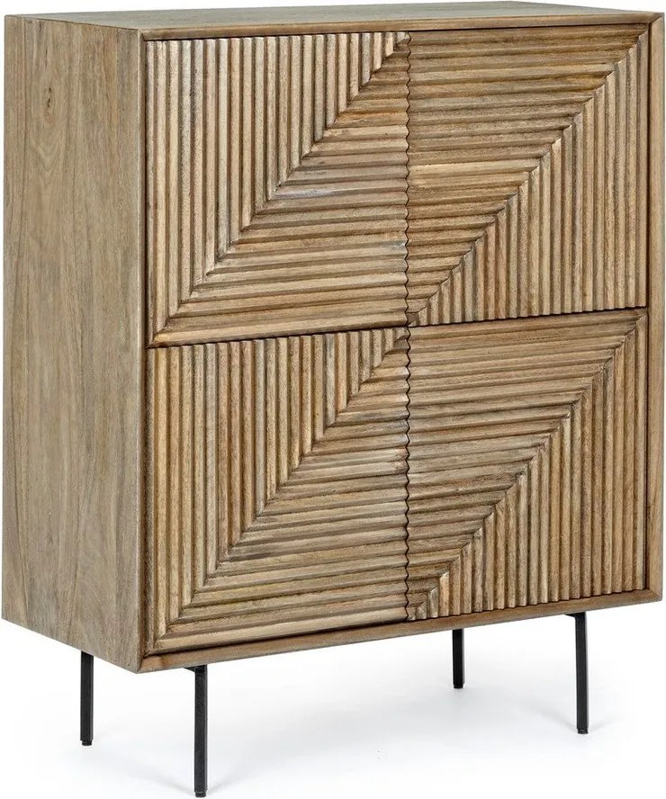 Skříňka z mangového dřeva v přírodní barvě 92x110x40 cm Darsey – Bizzotto