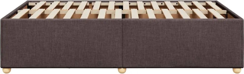 Rám postele bez matrace tmavě hnědá 120 x 200 cm textil 3284725