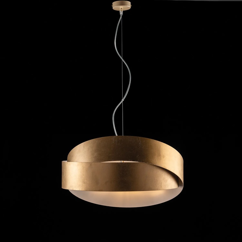 Light for home - Moderní závěsná lampa BL207-2-OR Astro, 2 X 60 Watt Max, bílá, zlatá, 2 X 60 W, E27, Bílá, zlatá